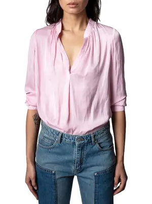 Zadig&Voltaire Zadig & Voltaire Tink Satin Blouse Dragee