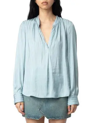 Zadig&Voltaire Zadig & Voltaire Tink Satin Blouse Mist