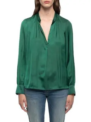 Zadig&Voltaire Tink Satin Blouse - Rain Forest