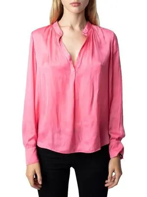 Zadig&Voltaire Tink Satin Blouse - Rubber
