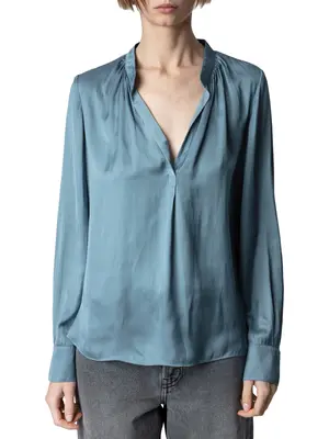 Zadig&Voltaire Zadig & Voltaire Tink Satin Blouse Tonnerre