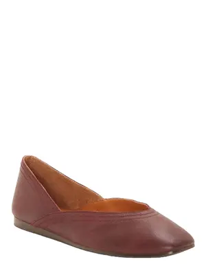 Lucky Brand Lucky Brand Alba Skimmer Sugar Red Leather