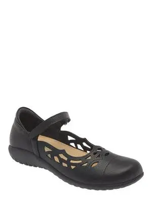 Naot Agathis Mary Jane Flat - Soft Black Leather