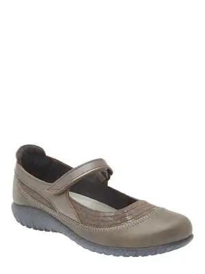 Naot Kire Mary Jane Flat - Gray Marble Suede