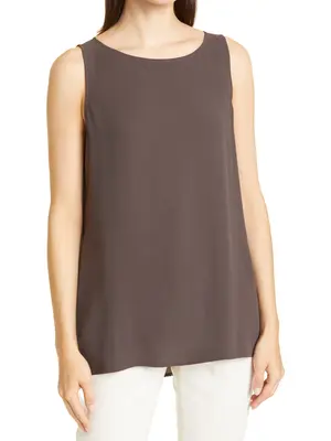 Eileen Fisher Eileen Fisher Stretch Crepe Ankle Pants Espresso