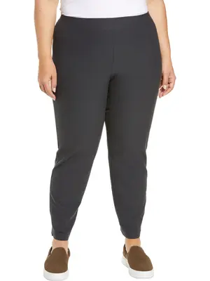 Eileen Fisher Eileen Fisher Stretch Crepe Ankle Pants Grphite