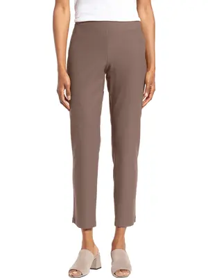 Eileen Fisher Eileen Fisher Stretch Crepe Ankle Pants Z/dnucobblestone