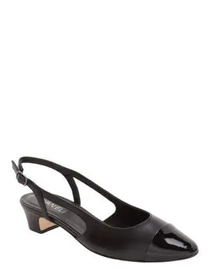 Vaneli Aliz' Slingback Pump - Black Leather