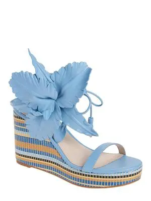 CECELIA NEW YORK Lily Platform Wedge Sandal - Blue Multi