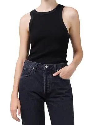 Citizens Of Humanity Citizens Of Humanity Isabel Rib Racerback Tank Black