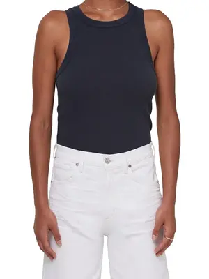 Citizens Of Humanity Citizens Of Humanity Isabel Rib Racerback Tank Charcoal