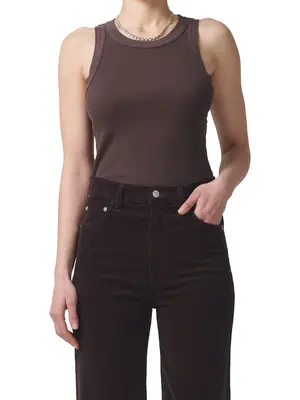 Citizens Of Humanity Citizens Of Humanity Isabel Rib Racerback Tank Fig