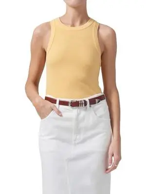 Citizens Of Humanity Citizens Of Humanity Isabel Rib Racerback Tank Tangelo