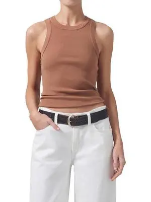 Citizens Of Humanity Citizens Of Humanity Isabel Rib Racerback Tank Topaz