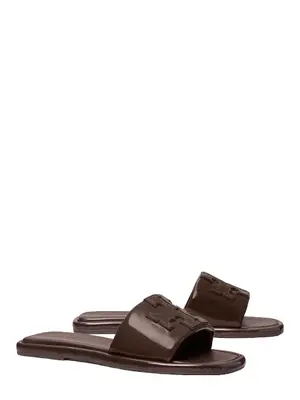 Tory Burch Tory Burch Double-T Leather Sport Slide Sandal Coco