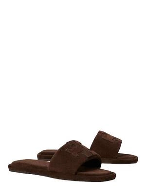 Tory Burch TORY BURCH Double-T Sport Slide Sandals Dark Cocoa
