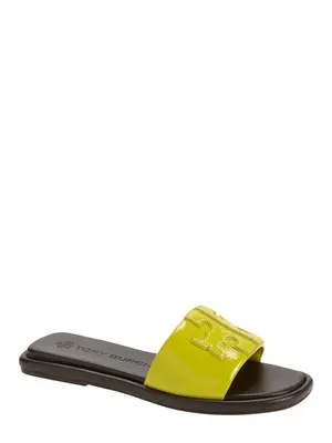 Tory Burch Tory Burch Double-T Leather Sport Slide Sandal Lime/ Lime/ Lime/ John Coco