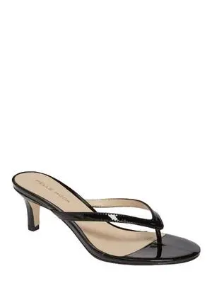Pelle Moda Slide Sandal - Black Patent