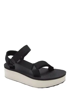 Teva Teva Universal Flatform Sandal Black/ Tan Fabric