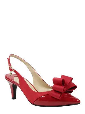 J. Reneé J. Reneé Gabino Slingback Pump Red/ Red Fabric