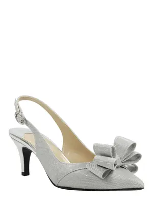 J. Reneé J. Reneé Gabino Slingback Pump Silver Fabric