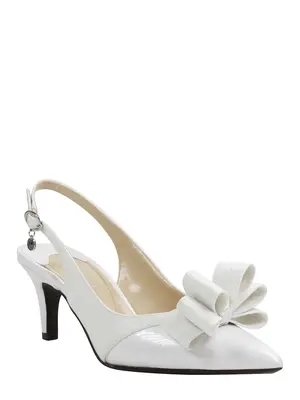 J. Reneé J. Reneé Gabino Slingback Pump White Faux Leather