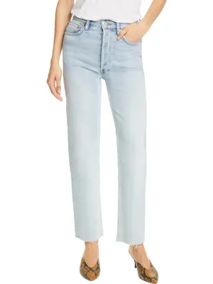 RE/DONE Originals High-Waist Stovepipe Jeans Light 14