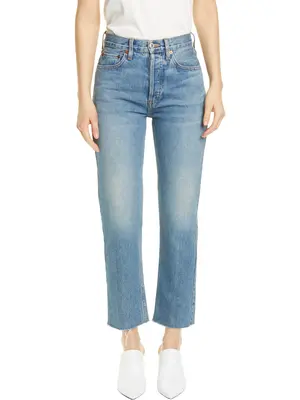 RE/DONE Originals High-Waist Stovepipe Jeans Medium Vain