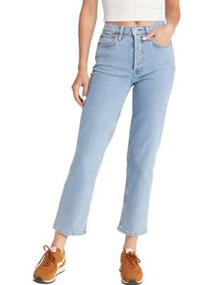 RE/DONE Originals High-Waist Stovepipe Jeans Naf