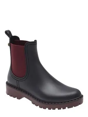 TONI PONS Cavour Chelsea Boot - Black/burgundy Rubber