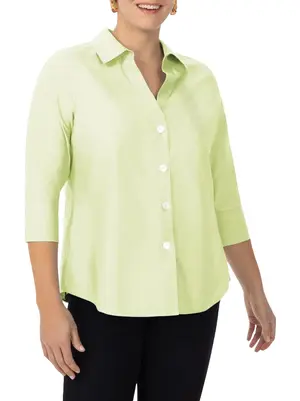 Foxcroft Foxcroft Paityn Non-Iron Cotton Shirt Lime Spritz