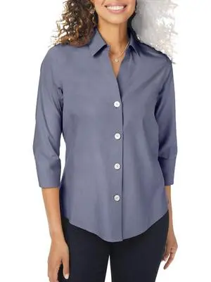 Foxcroft Foxcroft Paityn Non-Iron Cotton Shirt Midnight Sky