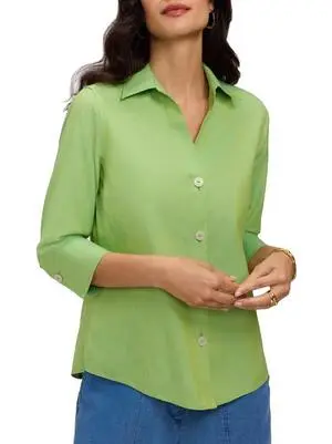 Foxcroft Paityn Non-iron Cotton Shirt - Mojito Green