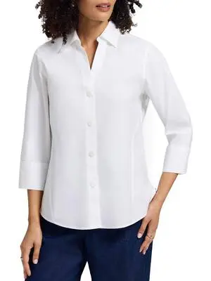 Foxcroft Paityn Non-iron Cotton Shirt - White