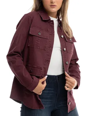 1822 Denim 1822 Denim Utility Jacket Wine