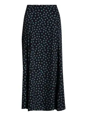 REFORMATION Zoe Side Slit Midi Skirt Cosmic Dot