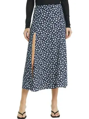 REFORMATION Zoe Side Slit Midi Skirt Rico