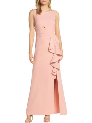 Eliza J Eliza J Ruffle Front Gown Blush