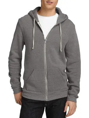 Alternative Trim Fit Zip Up Hoodie - Eco Grey