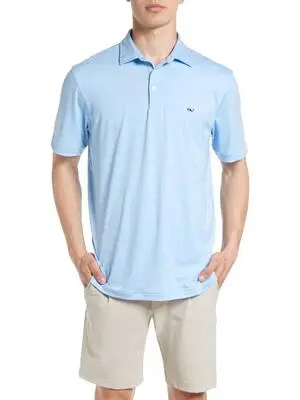 Vineyard Vines St. Jean Stripe Sankaty Performance Polo - Ocean Breeze Tejeda