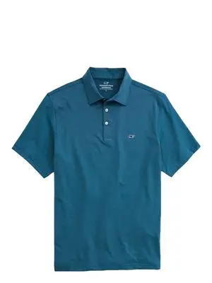 Vineyard Vines Jean Stripe Sankaty Performance Polo Sour Apple