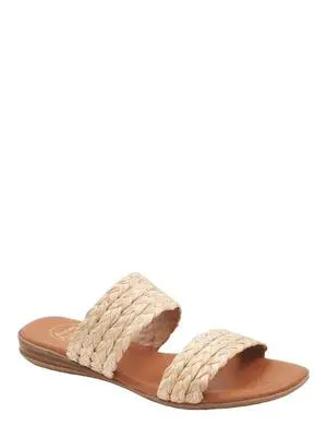 Andre Assous Narice Raffia Slide Sandal - Beige
