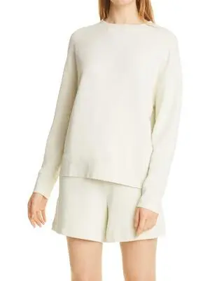 Vince Essential Relaxed Cotton Sweatshirt - Honeydew