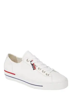 Paul Green Carly Low Top Sneaker - White Calf