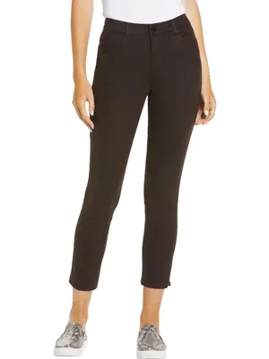 Wit & Wisdom Ab'solution High-Waist Ankle Skinny Pants Brown