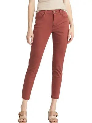Wit & Wisdom Ab'solution High-Waist Ankle Skinny Pants Burnt Henna