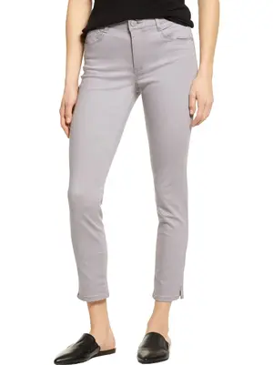 Wit & Wisdom Ab'solution High-Waist Ankle Skinny Pants Dove Grey