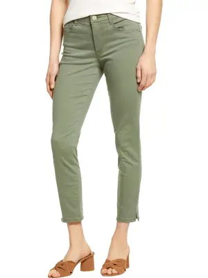 Wit & Wisdom Ab'solution High-Waist Ankle Skinny Pants Lily Pad