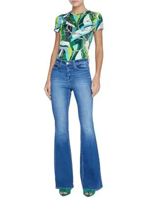 L'Agence Bell High-rise Flare Jeans - Authentique
