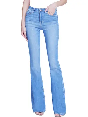 L'Agence L'AGENCE Bell High-Rise Flare Jeans Bal Harbour